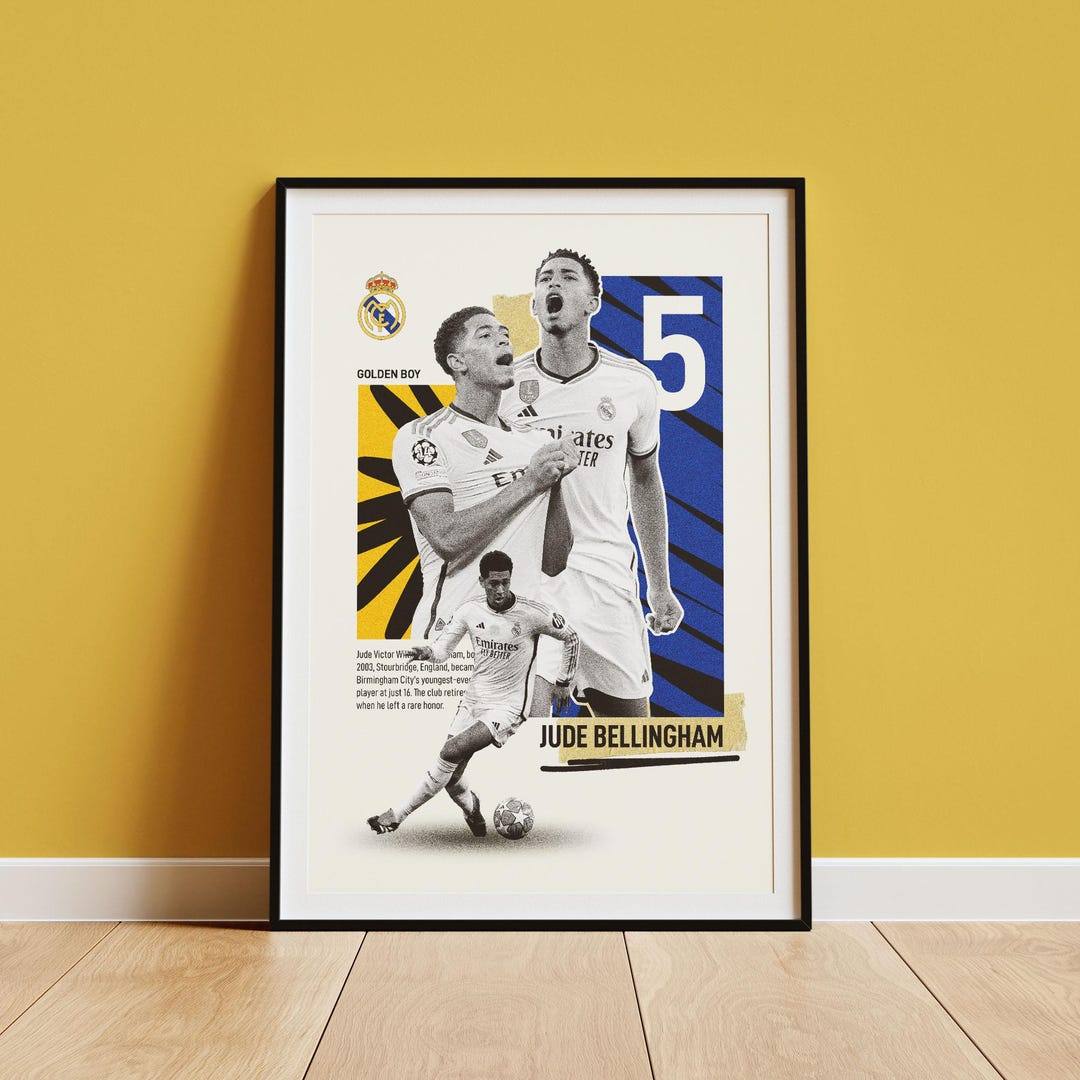Jude Bellingham Poster, Real Madrid, Soccer Gifts, Football Player ...
