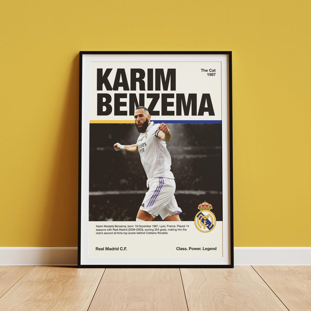 Karim Benzema Poster, Real Madrid, Gifts, Sports, Football Player ...