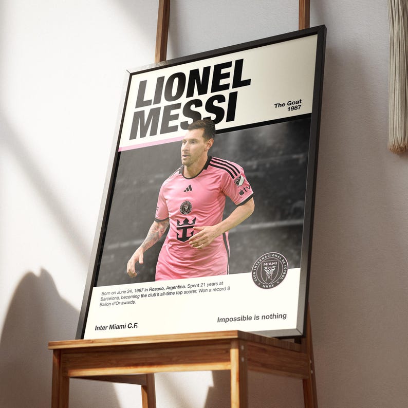 Lionel Messi Poster, Inter Miami, Fan Art, Football Player Poster ...