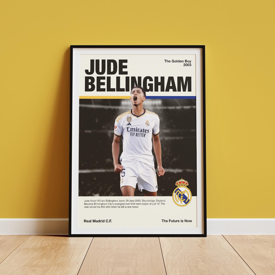 Jude Bellingham Poster, Real Madrid, Soccer Gifts, Football Player ...