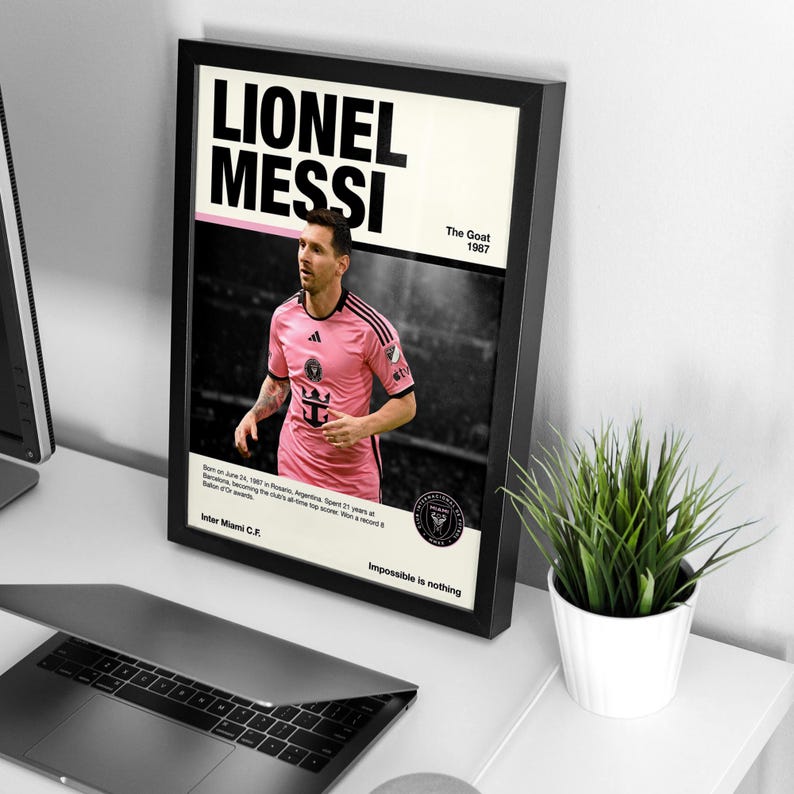 Lionel Messi Poster, Inter Miami, Fan Art, Football Player Poster ...