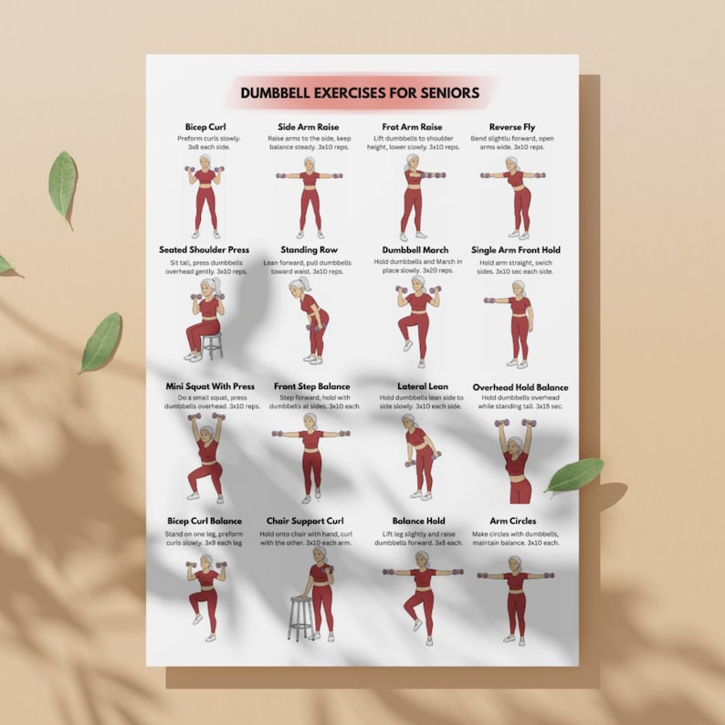 Dumbbell Exercises for Seniors | Low-impact Strength, Balance Mobility ...