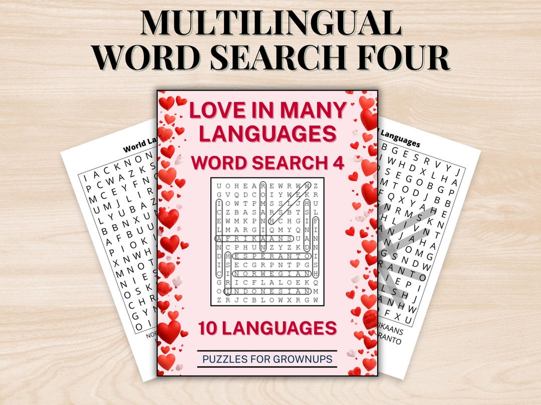 Love in Many Languages Word Search Four | Valentine’s Day Puzzle Book ...