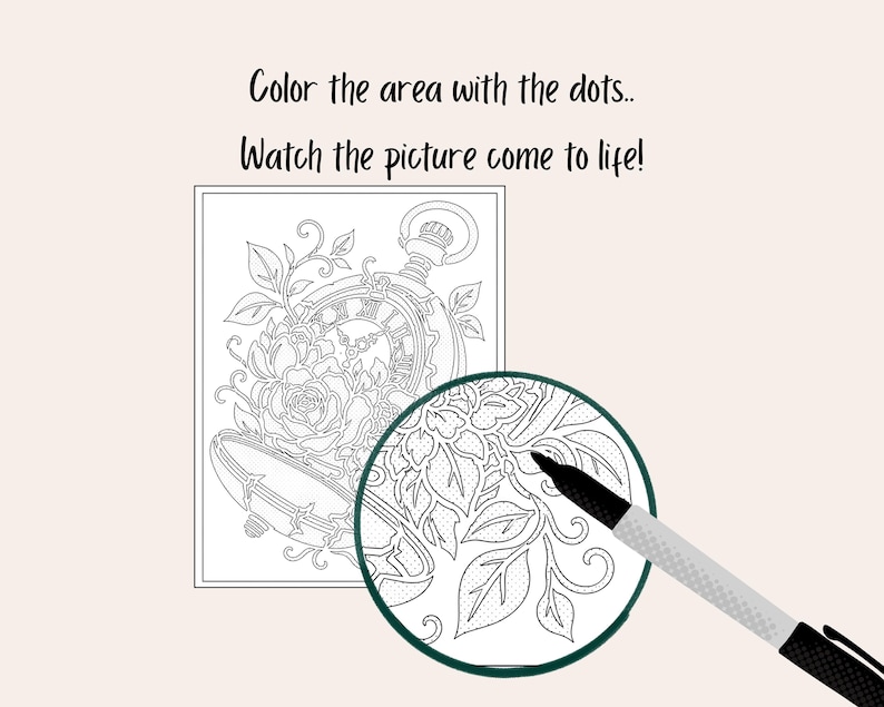 Monochrome Floral Coloring Pages | Vintage Botanical One Color ...