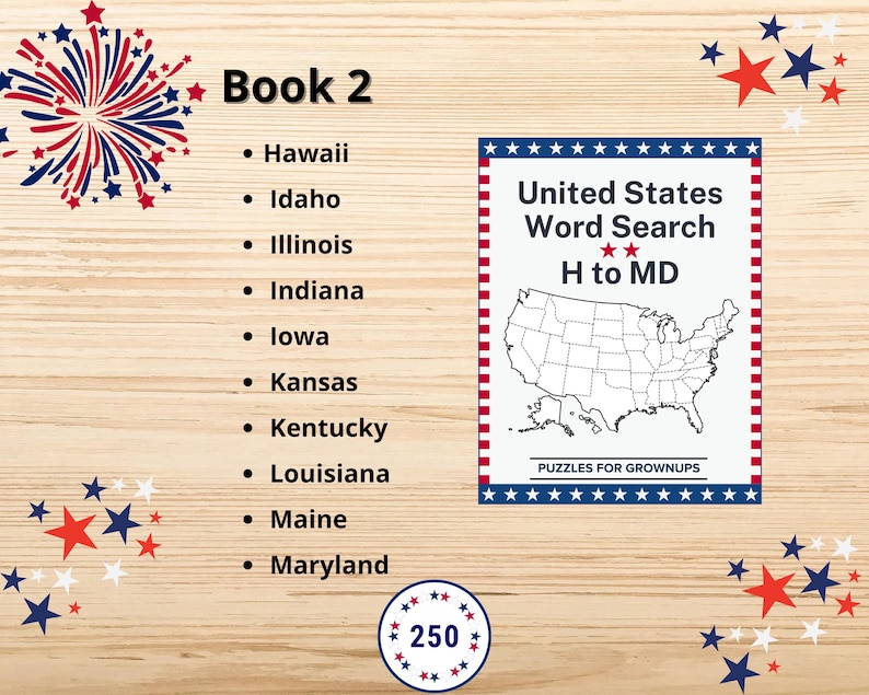 United States Word Search Mega Bundle | Large Print USA Brain Games ...