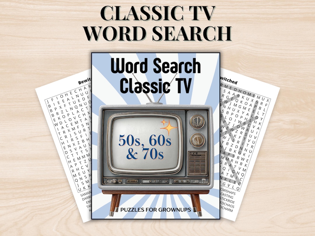 Large Print Classic TV Word Search Puzzles for Seniors | Book 1 PDF ...