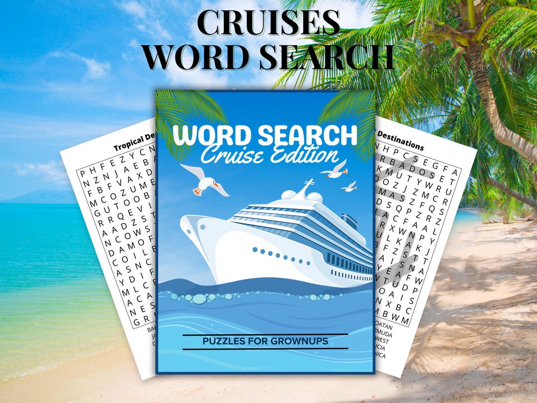 Cruise Word Search Puzzles for Seniors | 10 Large Print Brain Games ...