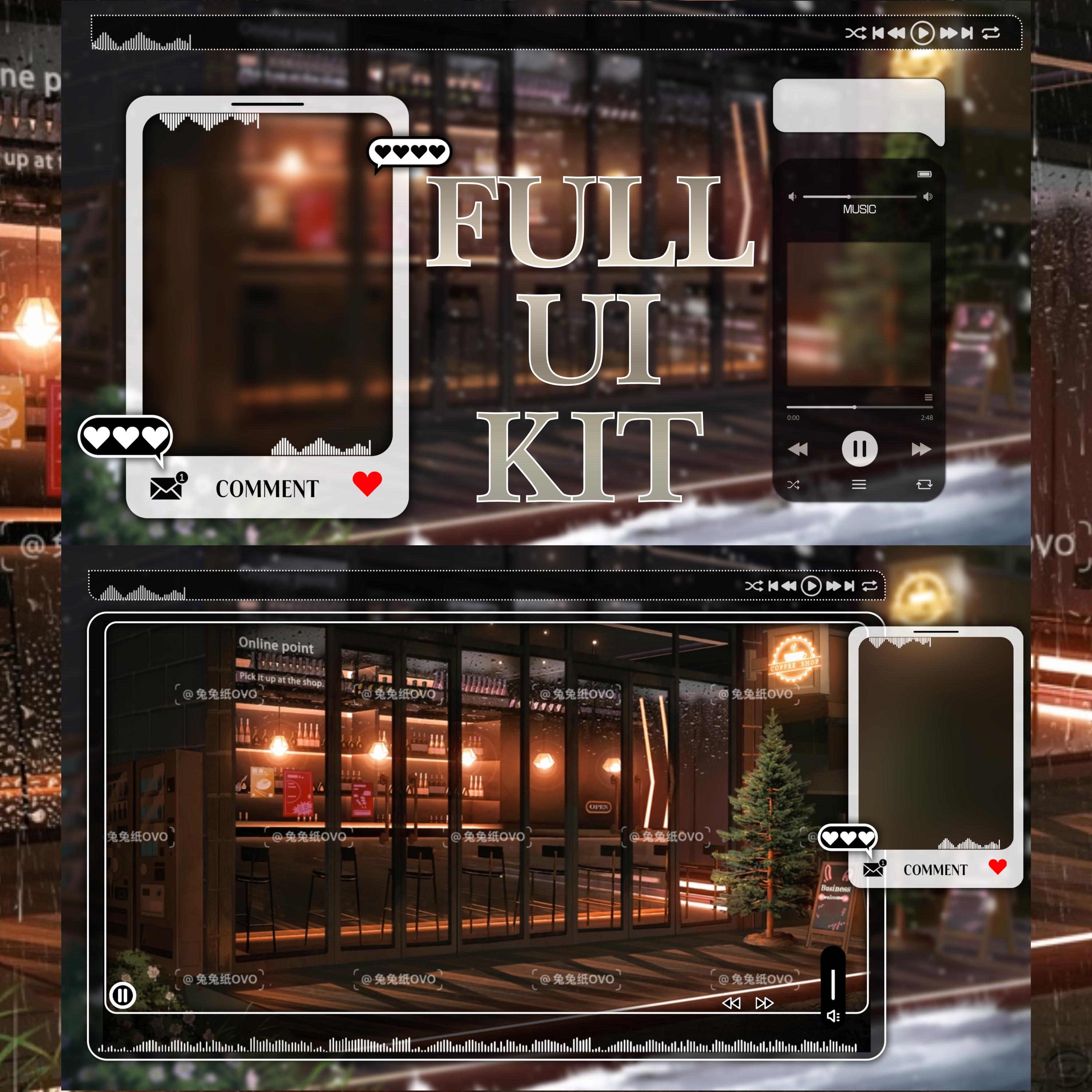 Hand-drawn Vtuber Streaming UI |A Coffee Coincidence | 3-atmosphere ...