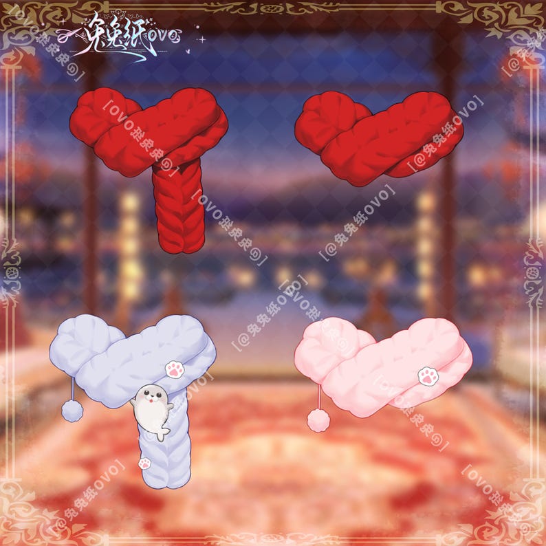 Live2d Vtuber Winter Scarf Asset | Dynamic VTS Accessory - Etsy