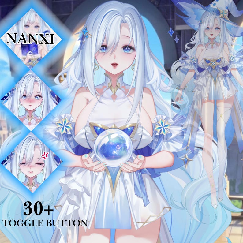 Live2d Model Star System Wizard | Vtuber Character | Live2d | Streaming ...