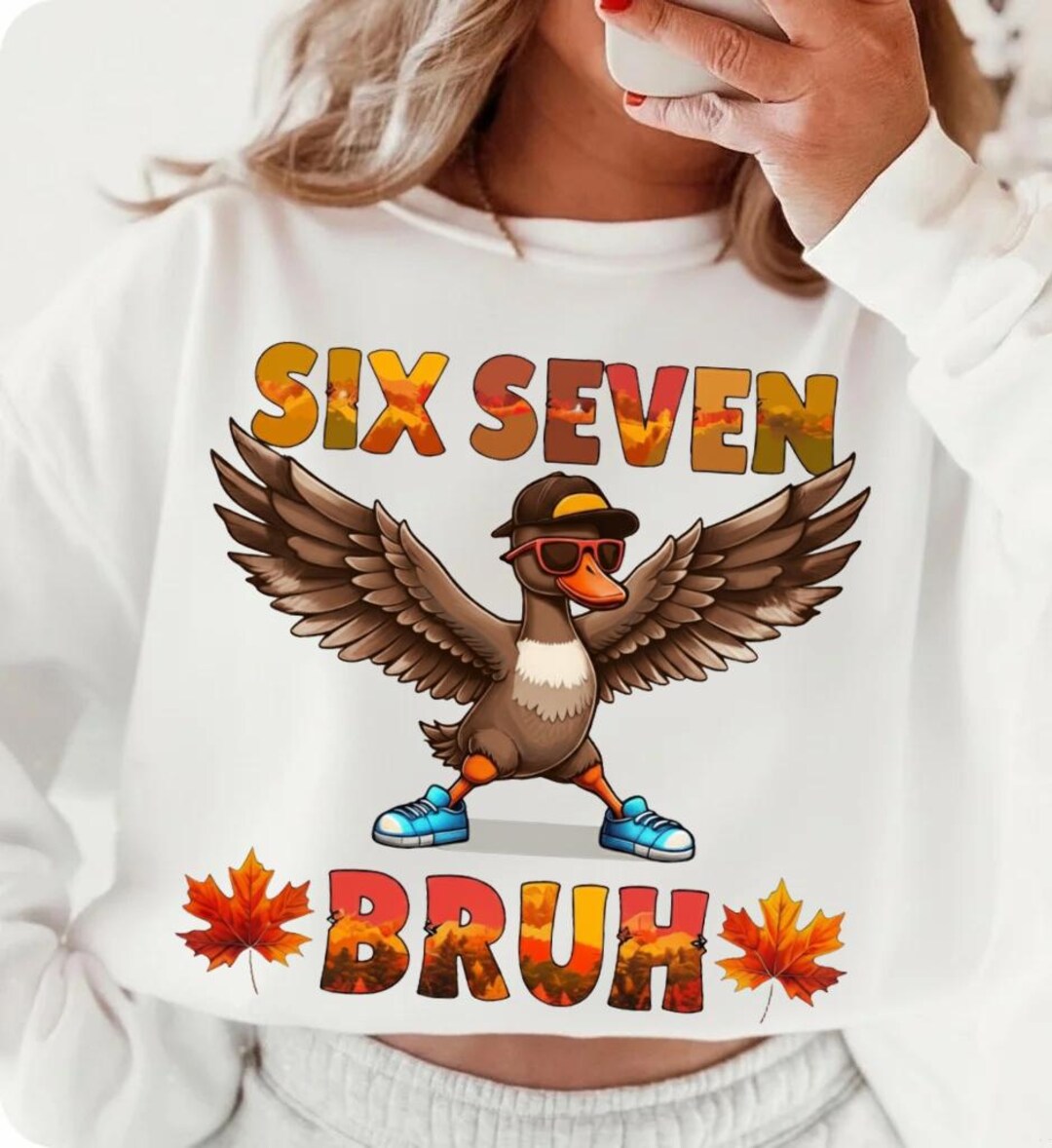 Funny Thanksgiving Turkey Meme PNG, Six Seven Bruh PNG - Etsy