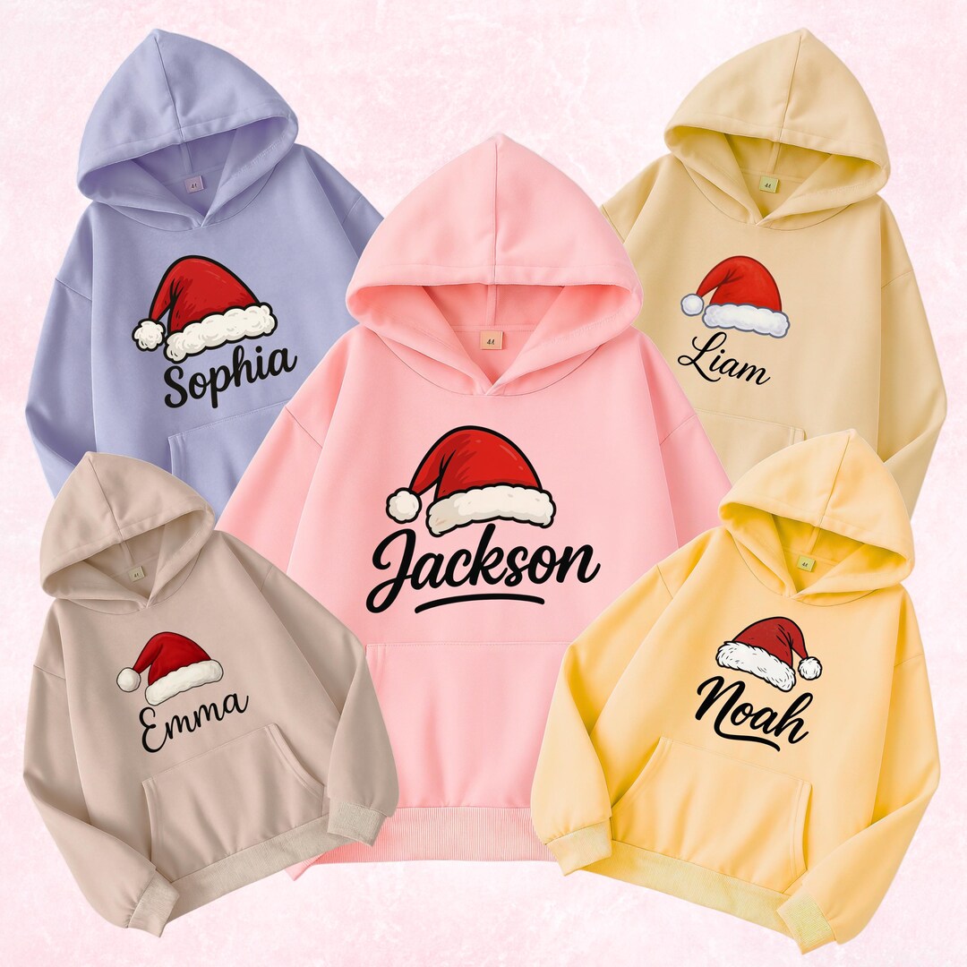 Personalized Santa Hat Name Art | Custom Christmas Gift (digital ...