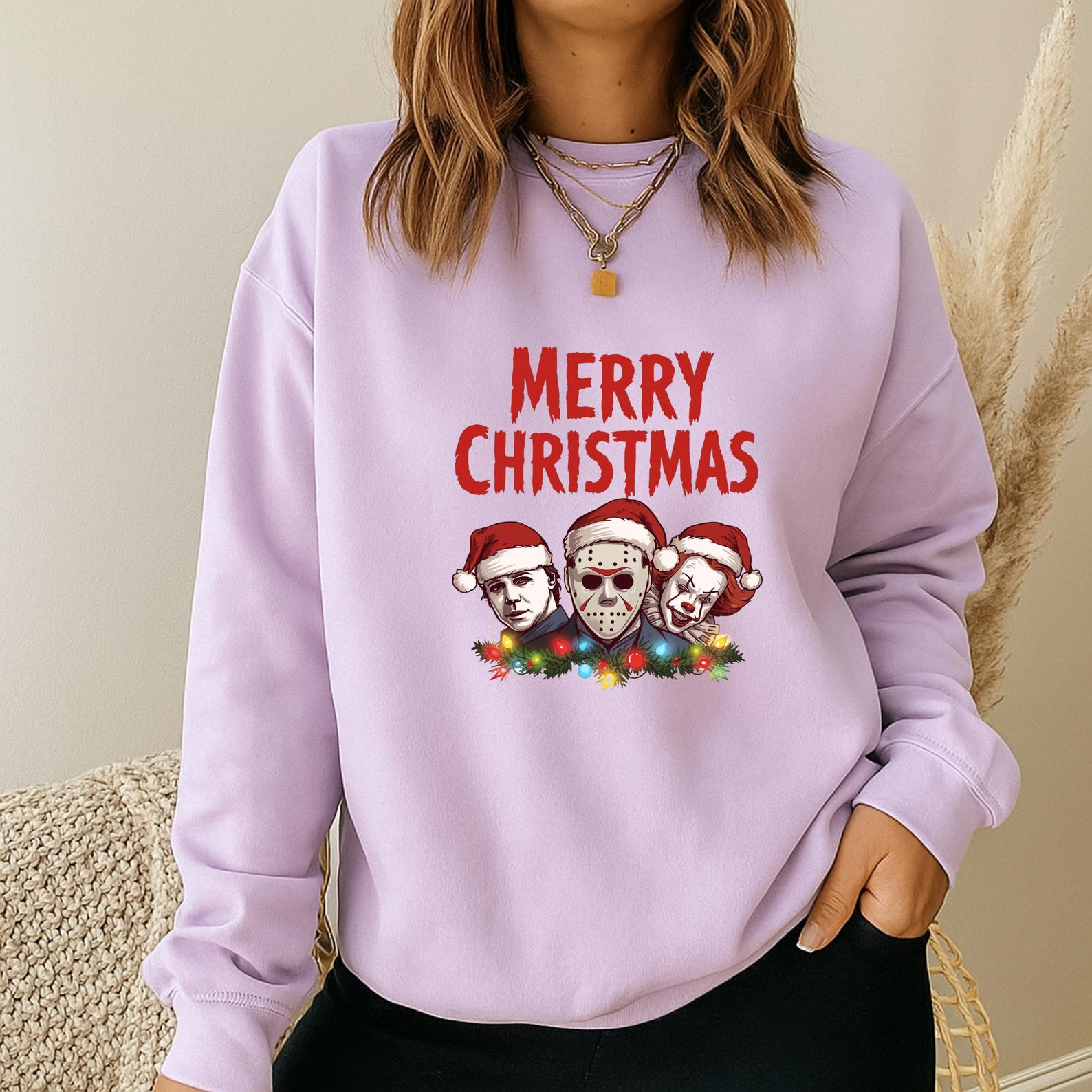 Merry Christmas Horror Design | DIY Holiday Flyer | Printable Scary ...
