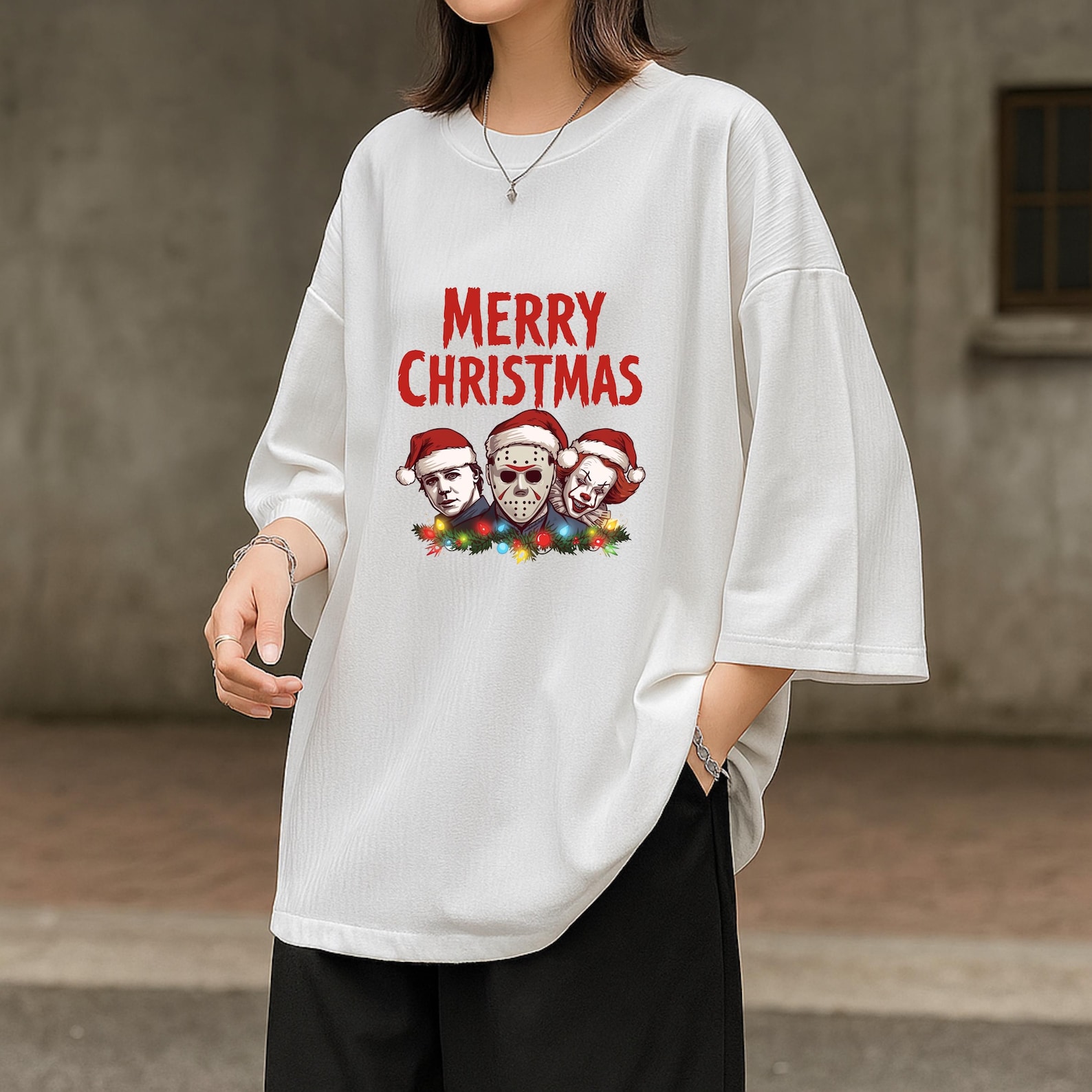 Merry Christmas Horror Design | DIY Holiday Flyer | Printable Scary ...