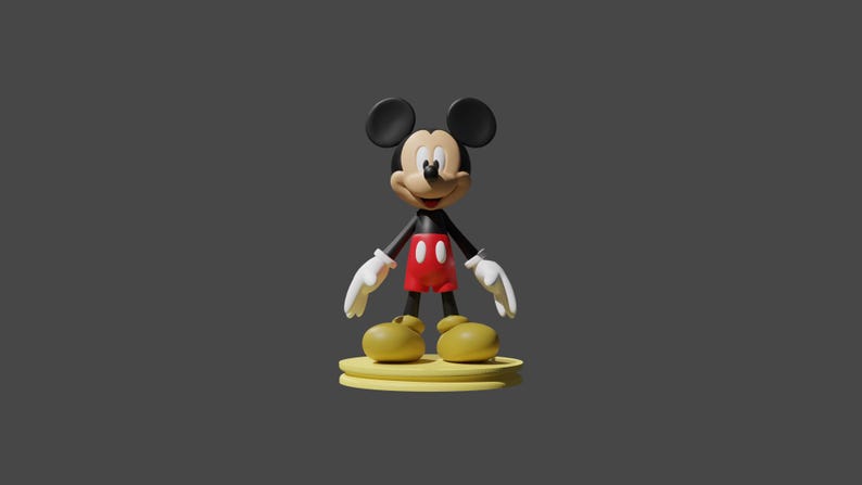 Mickey Mouse – 3D Print Model | STL File | Digital Download | Cartoon ...