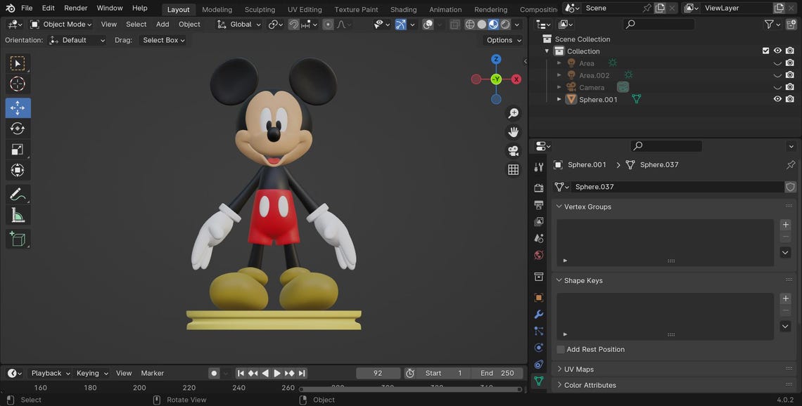 Mickey Mouse – 3D Print Model | STL File | Digital Download | Cartoon ...