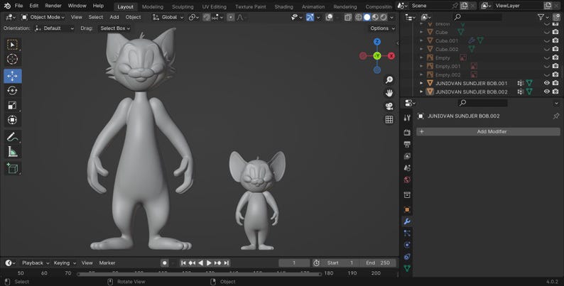 Tom and Jerry 3D Model | Cartoon Figurines | Resin and FDM Printable ...