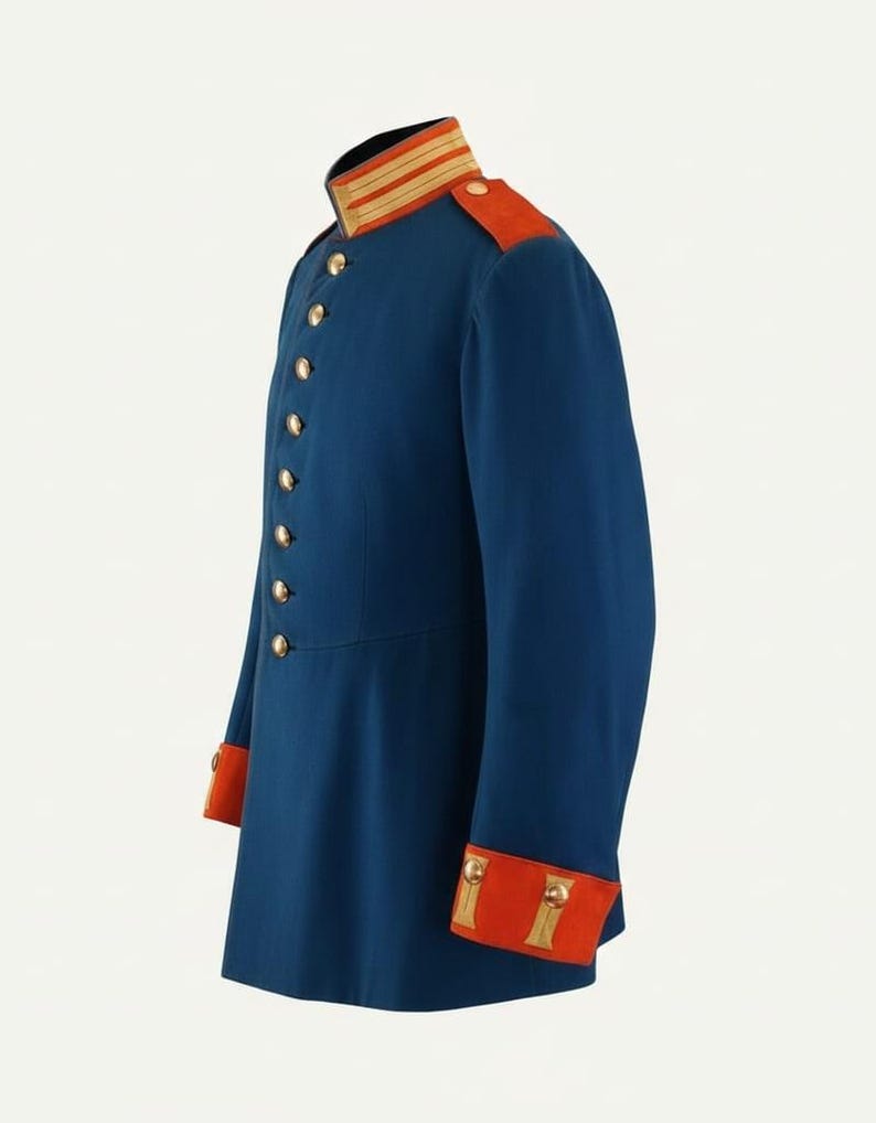 Victorian Prussian Officer Tunic – Imperial German Blue Wool Waffenrock ...
