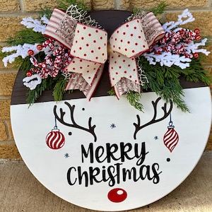 Hand-painted | 18” Round Front Door Sign | Weather-sealed Porch Welcome ...
