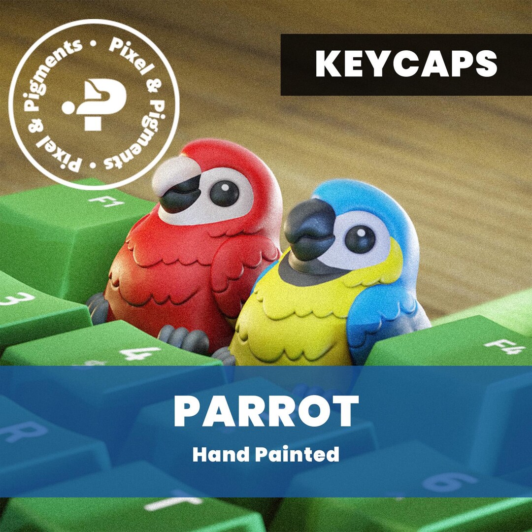 Keycaps - Parrot - Hand Painted - Etsy