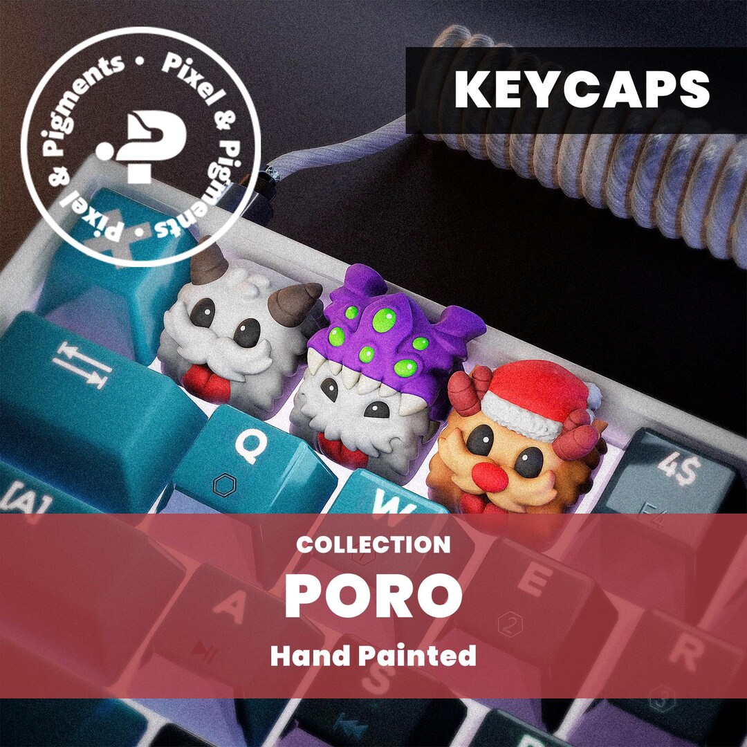 Keycaps - Hairy Mascot - Hand Painted - Etsy