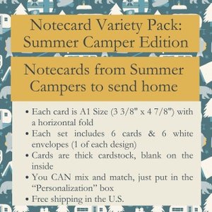 Summer Camp Cards, Letters From Camp, Wilderness Postcards, Summer ...