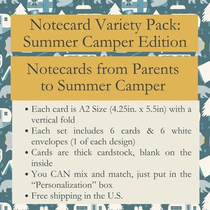 Summer Camp Note Cards Summer Camp Care Package Camp Stationery Miss ...