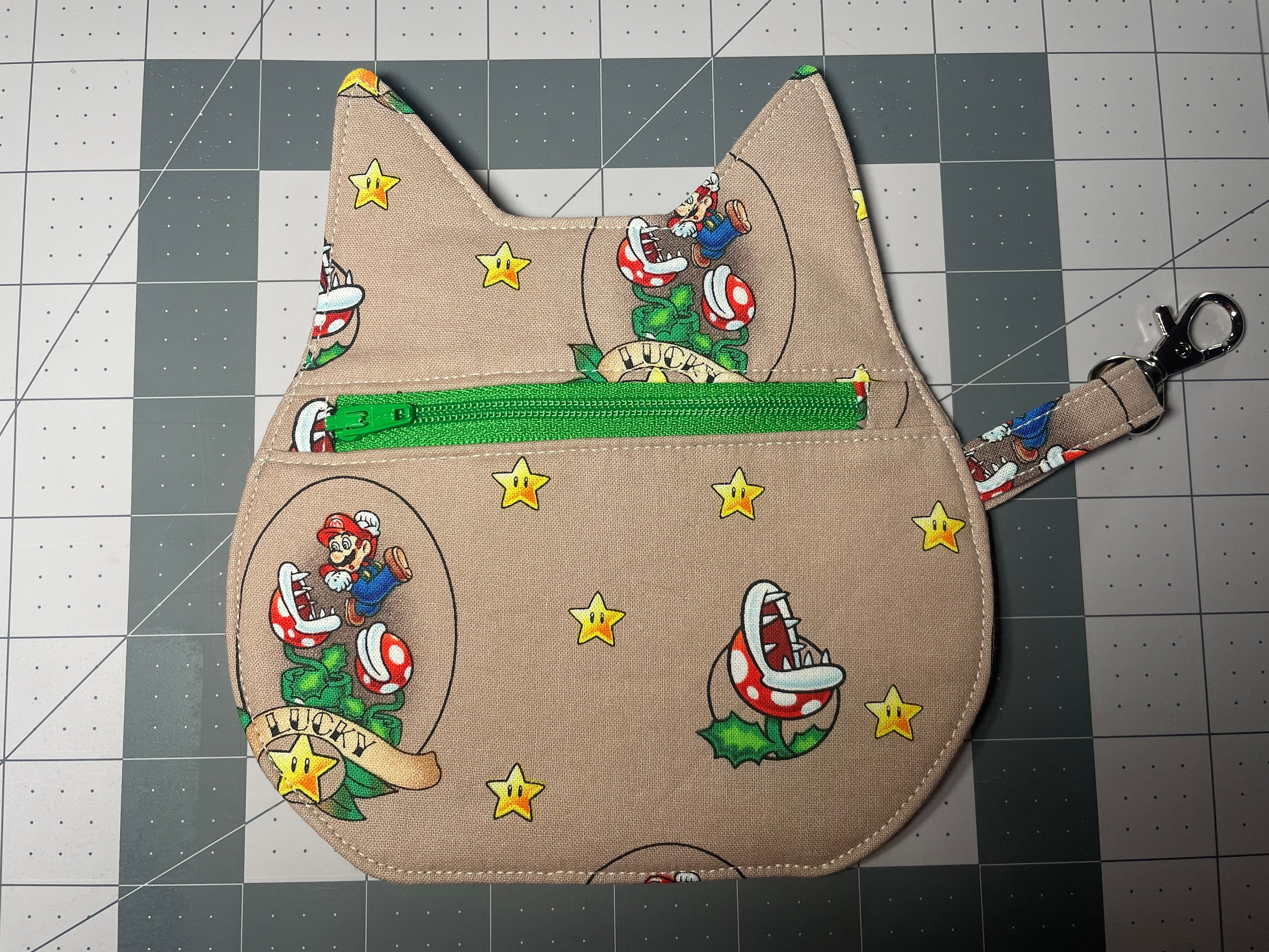 Mario Tattoo Plant Chomper Star Cat Pouch - Coin Purse - Etsy