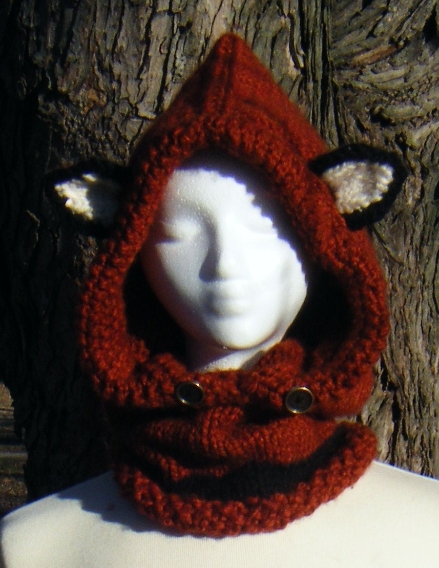 Fantasy Fox Cowl With Hood Size Teen/adult MADE to ORDER - Etsy