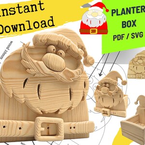 16 Christmas Scroll Saw Patterns, Santa, Snowman, Reindeer (PDF, SVG ...
