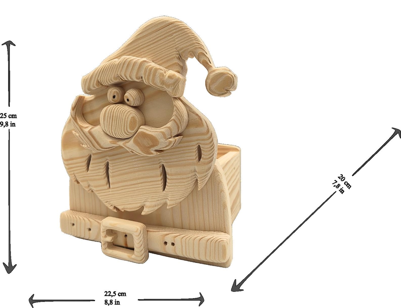 Santa Christmas Box, Scroll Saw Pattern, Rustic Holiday Decor (PDF, SVG ...