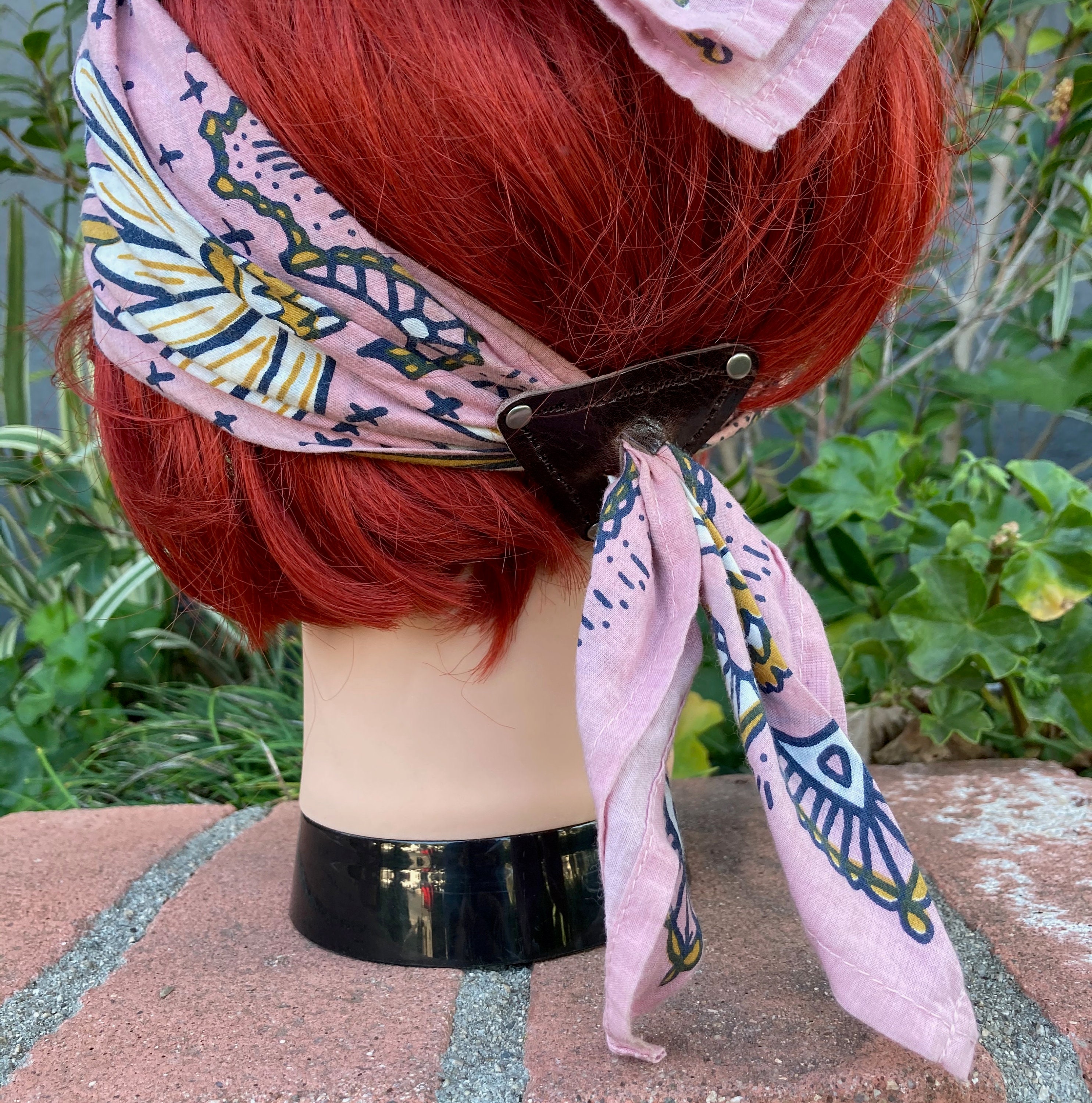 Personalised Bandana Slide With Your Initials, Stamped Leather Bandana ...