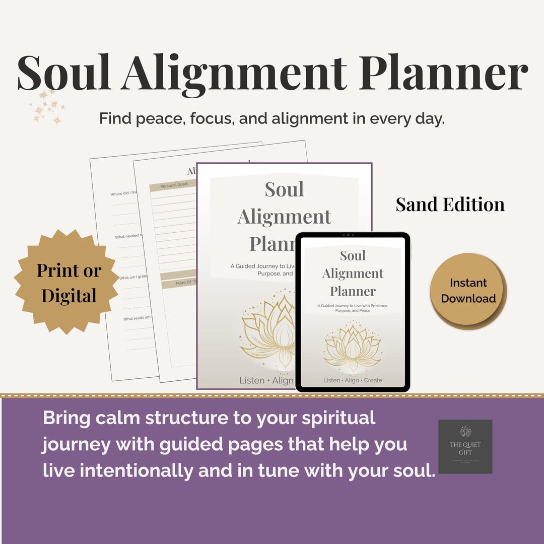 Soul Alignment Planner – Sand Edition | Printable & Digital Planner for ...