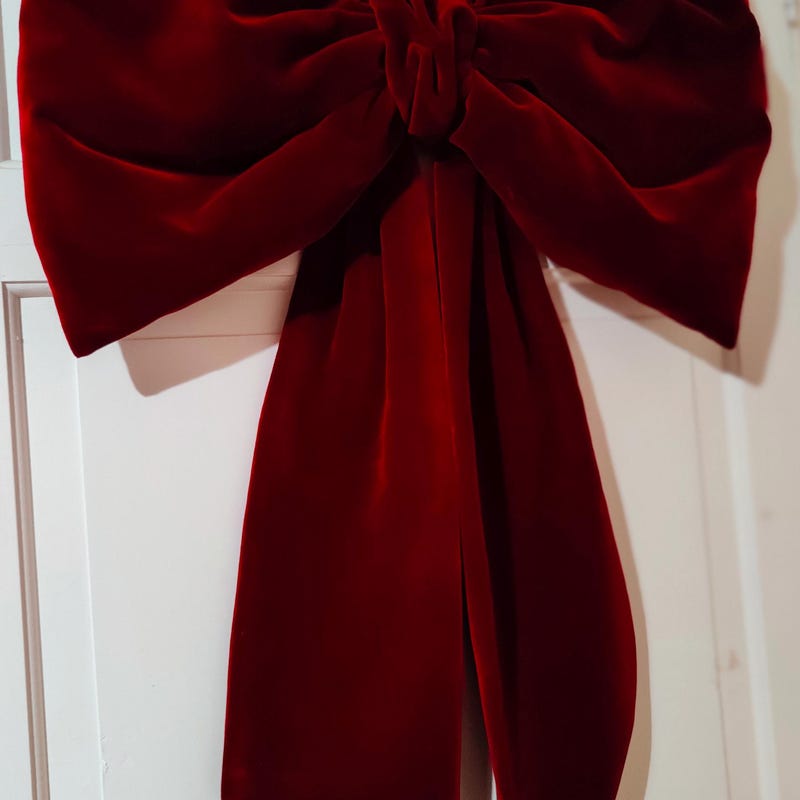 Extra Large Velvet Red Christmas Bows - Etsy UK