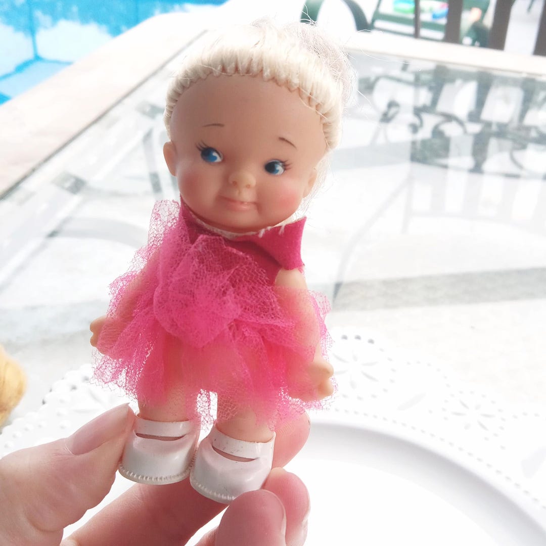 Vintage 1965 Mini Mod Pee Wee Doll, Blonde Ponytail and Pink Party ...