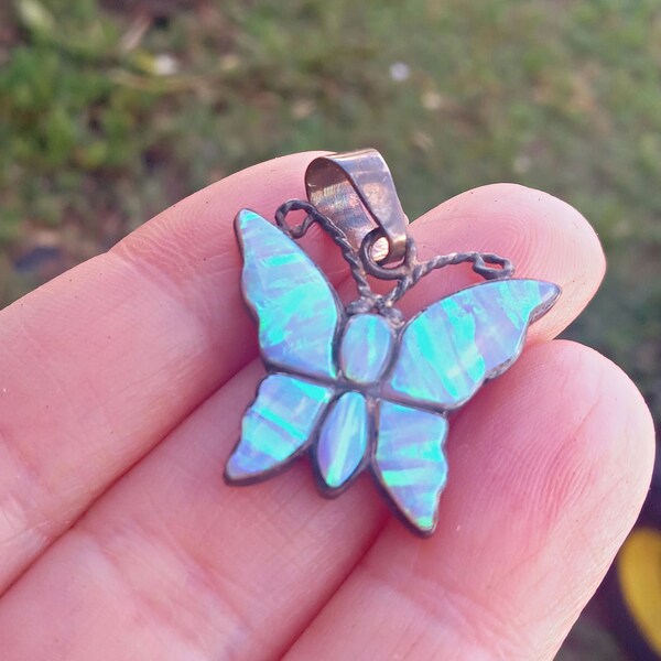 Opal Butterfly Pendants - Etsy