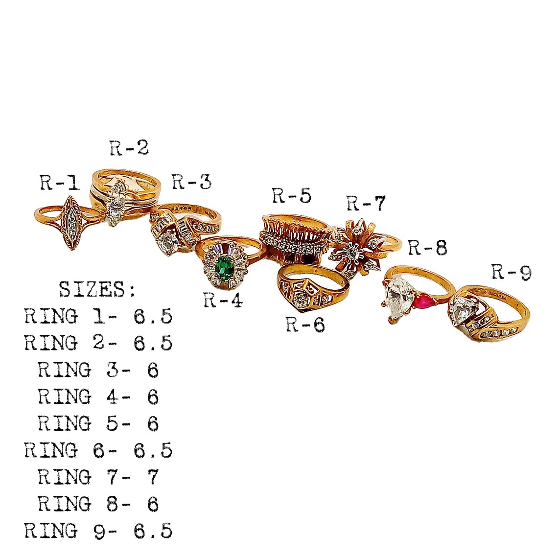 Vintage Art Deco Salesman Sample Rings-you Choose - Etsy