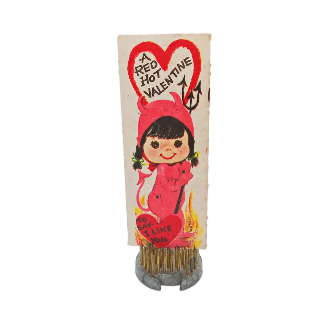 Kitsch Mini Devil Girl a Red Hot Valentine Valentine's Day Card ...