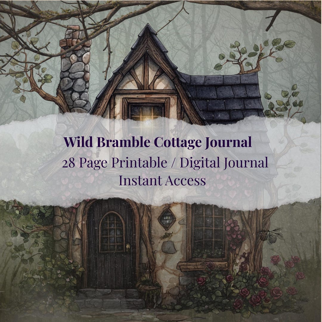Wild Bramble Cottagecore Journal – 28 Page Printable Writing Notebook ...