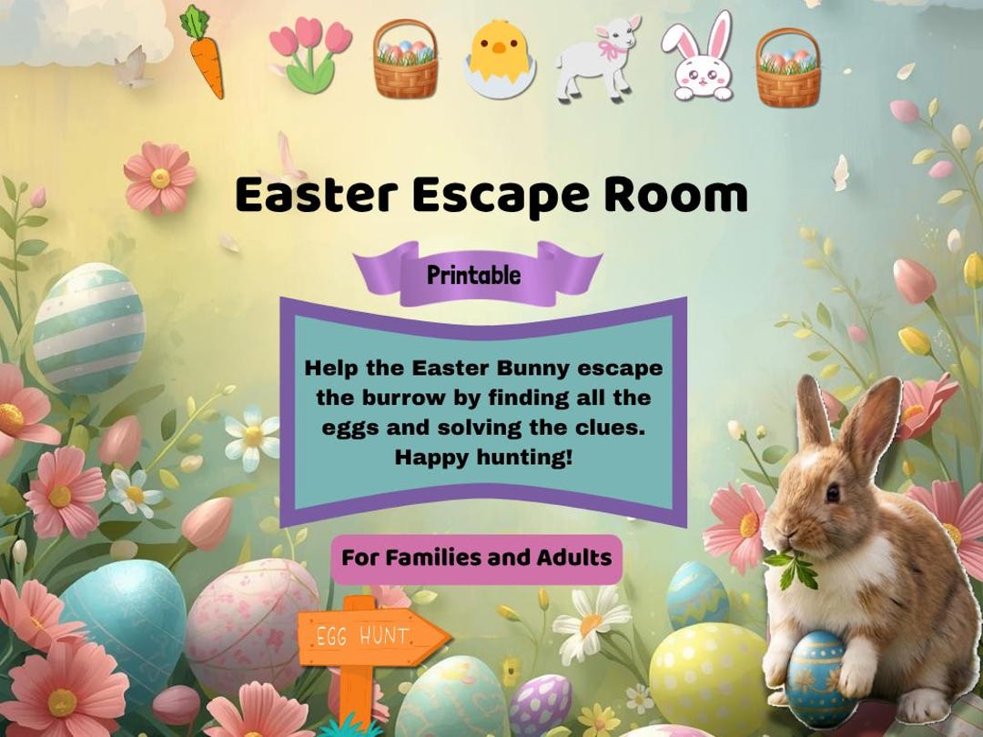 Easter Escape Room for Kids, Families, and Adults - Printable - Etsy