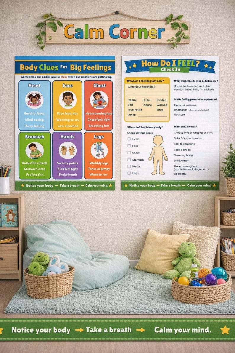 Body Clues for Big Feelings Printable | Kids Emotional Regulation SEL ...