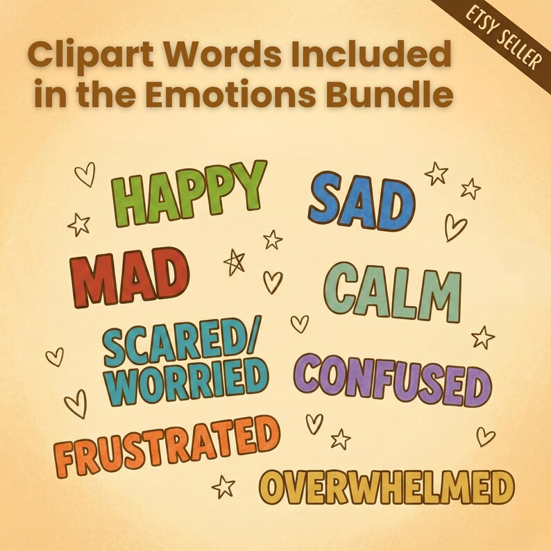 Feelings and Emotions Mindful Clipart Set - Etsy