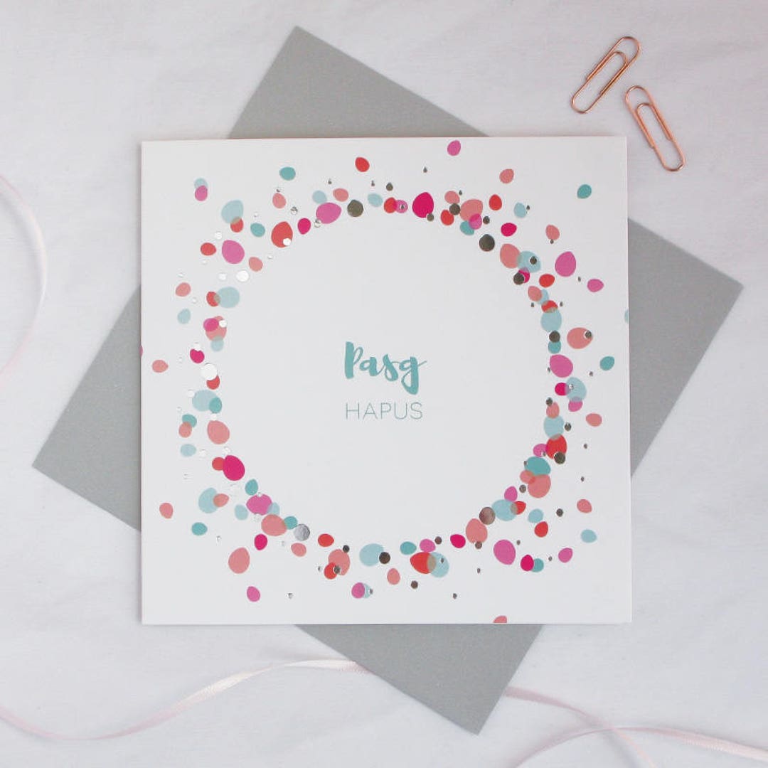 Welsh Easter Card 'pasg Hapus' / Cerdyn Cymraeg Happy Easter Card ...