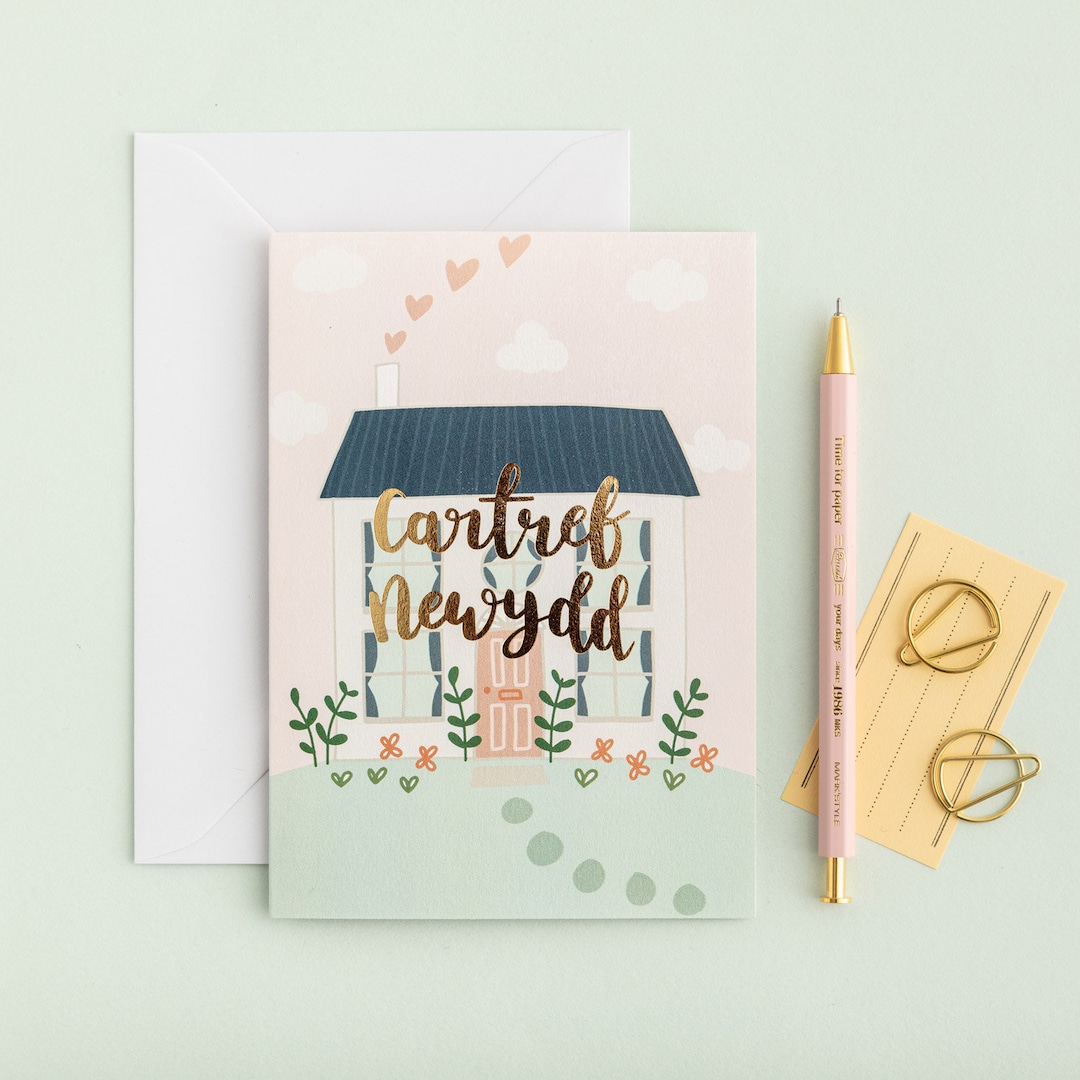 Welsh New Home Card / Cerdyn Cartref Newydd Cymraeg - Etsy