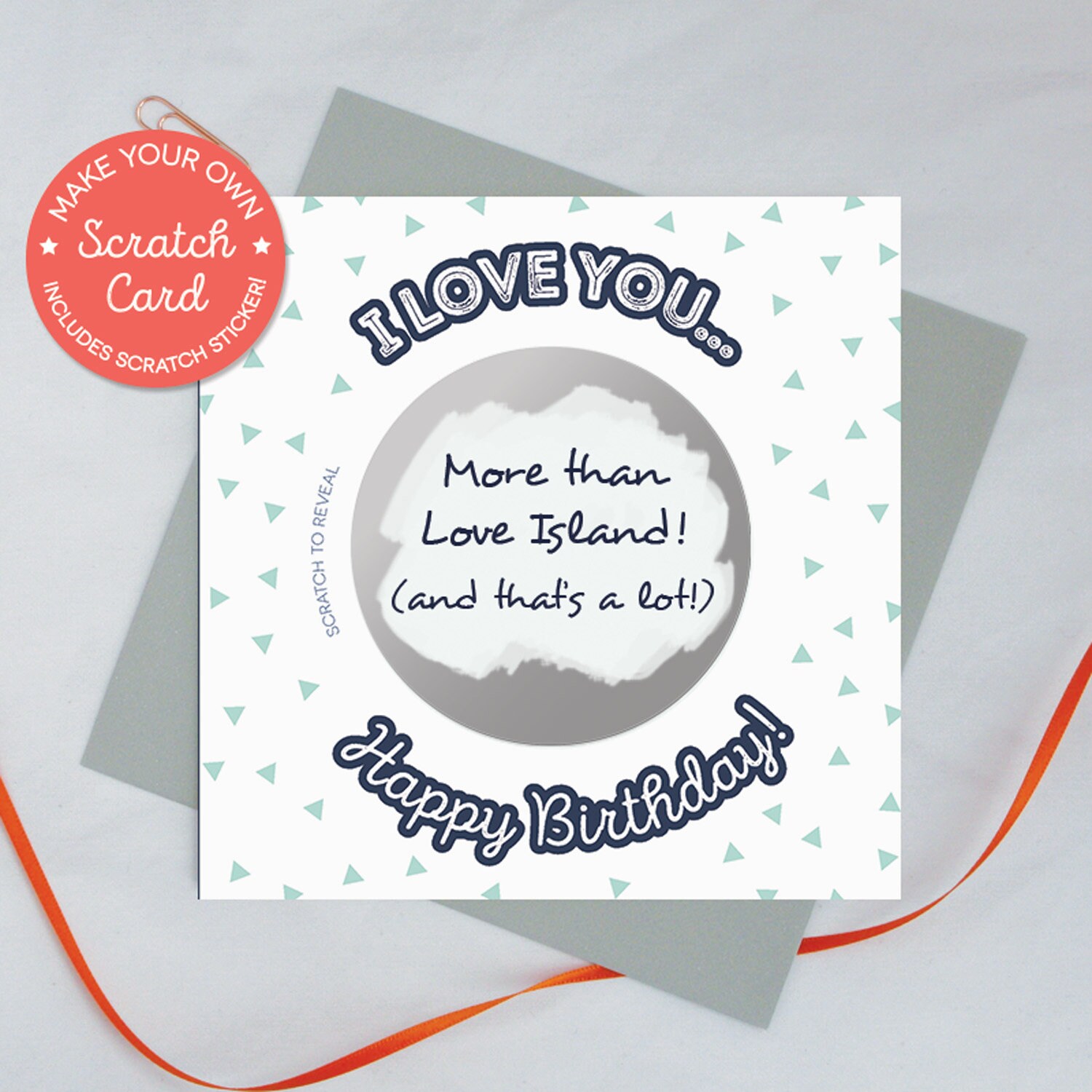 Birthday Scratch Card 'I Love You... Happy Birthday' Surprise Card ...