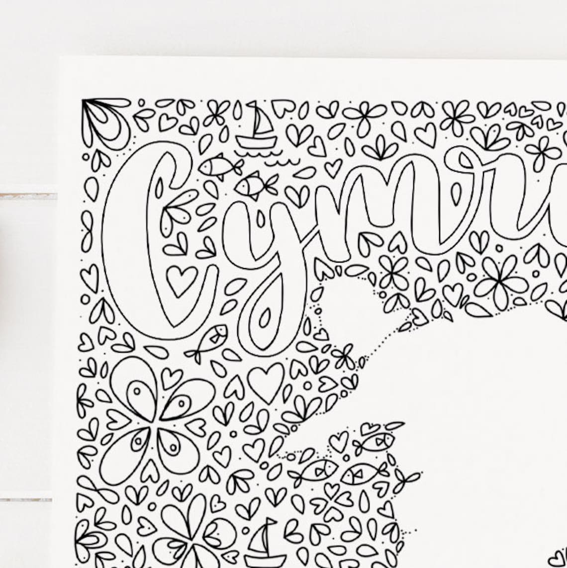 Wales Colouring Sheet / Taflen Lliwio Cymraeg CYMRU, Downloadable ...