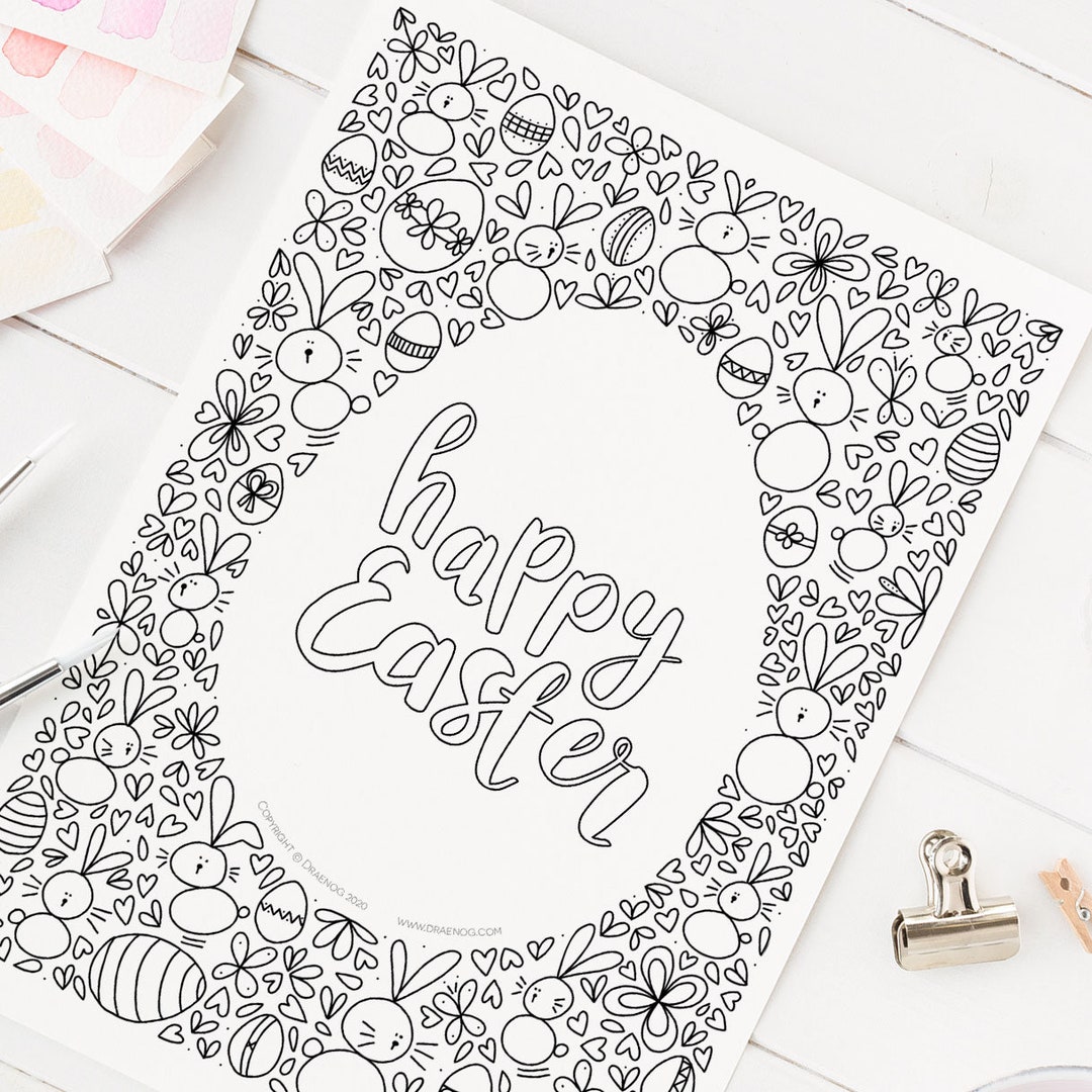 Easter Colouring Sheet - Downloadable and Ready to Print, Colour in ...