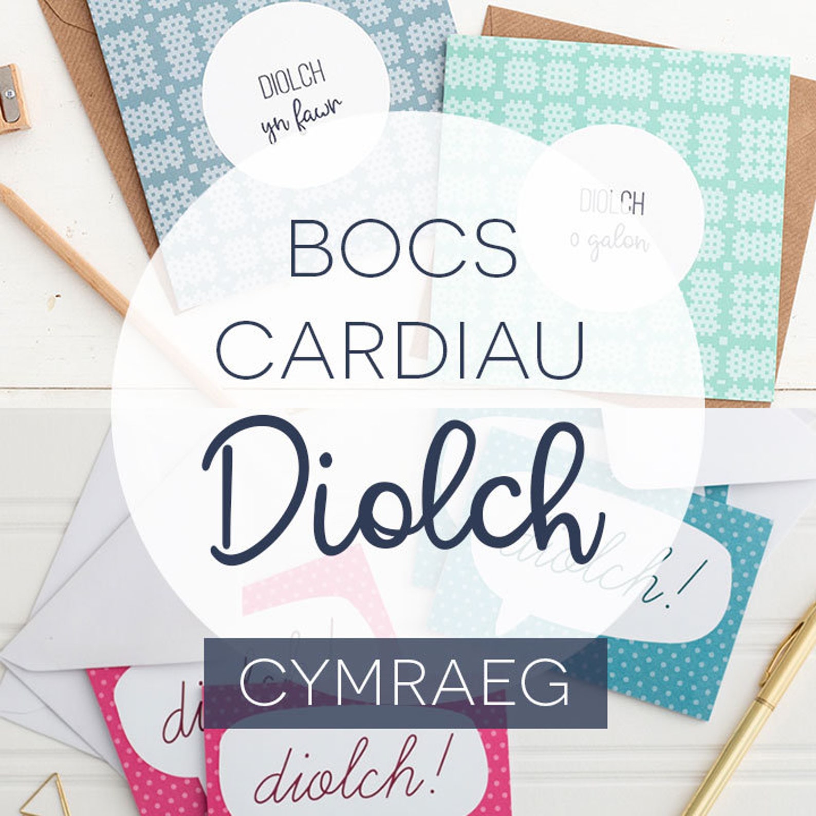 Welsh Thank You Cards / Cardiau Diolch Cymraeg - Card Bundle, Multibuy ...