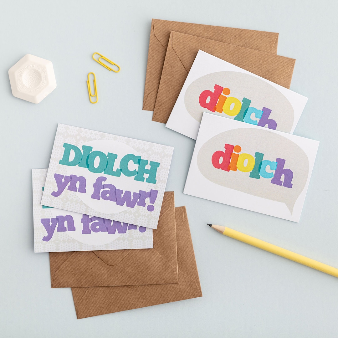 Welsh Teacher Thank You Cards – Diolch, End of Term (pack of 4) - Etsy UK
