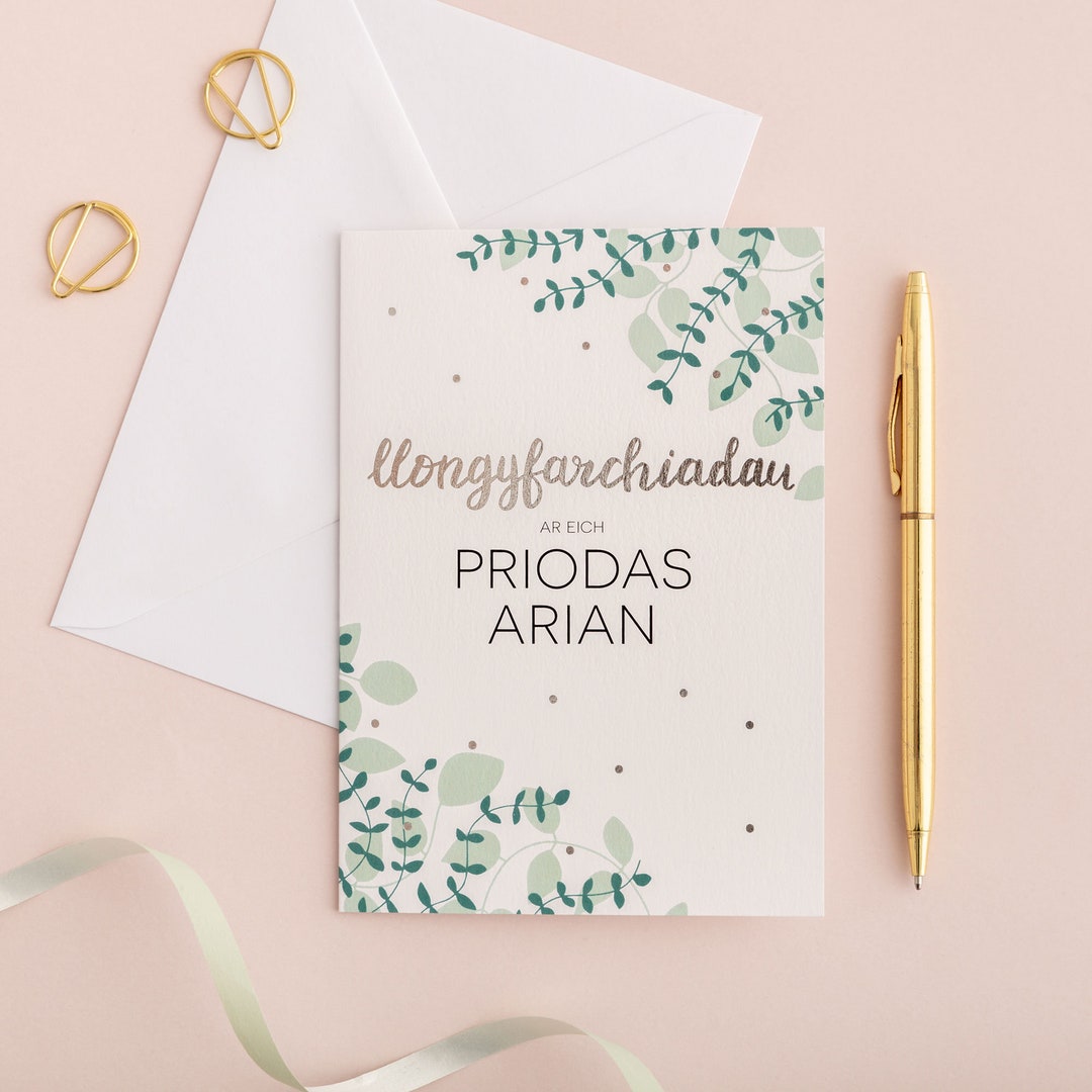 Welsh Silver Anniversary Card - Llongyfarchiadau Ar Eich Priodas Arian ...